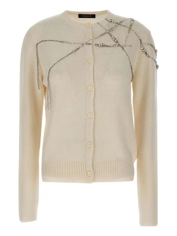 Fabiana Filippi Embellished Long-sleeve Sweater - Nude