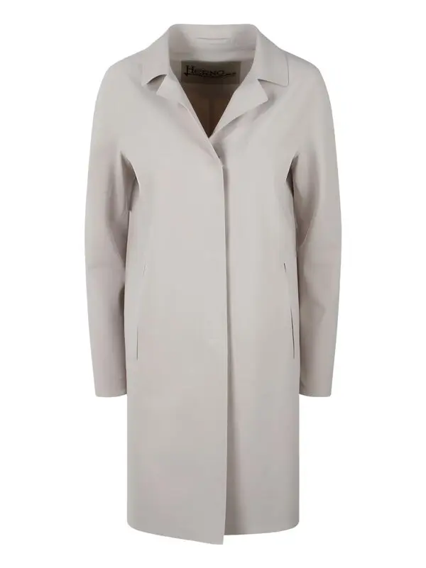 Herno Single-breasted Long-sleeved Coat - Gray