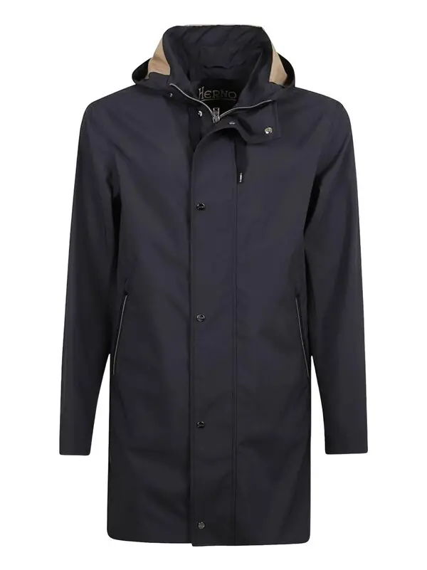Herno Zip-up Hooded Jacket - Black