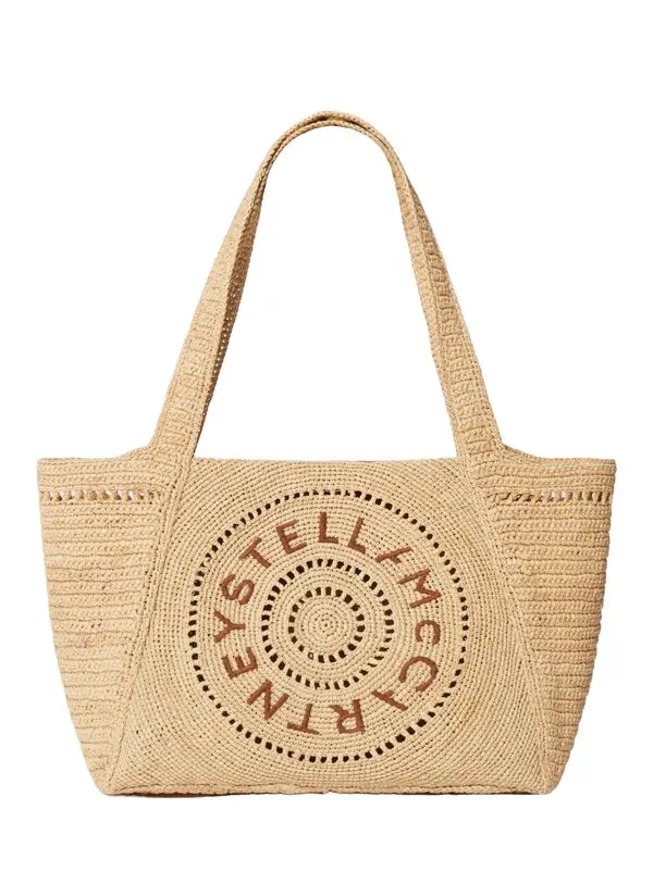 Stella McCartney Raffia Shoulder Bag - Nude