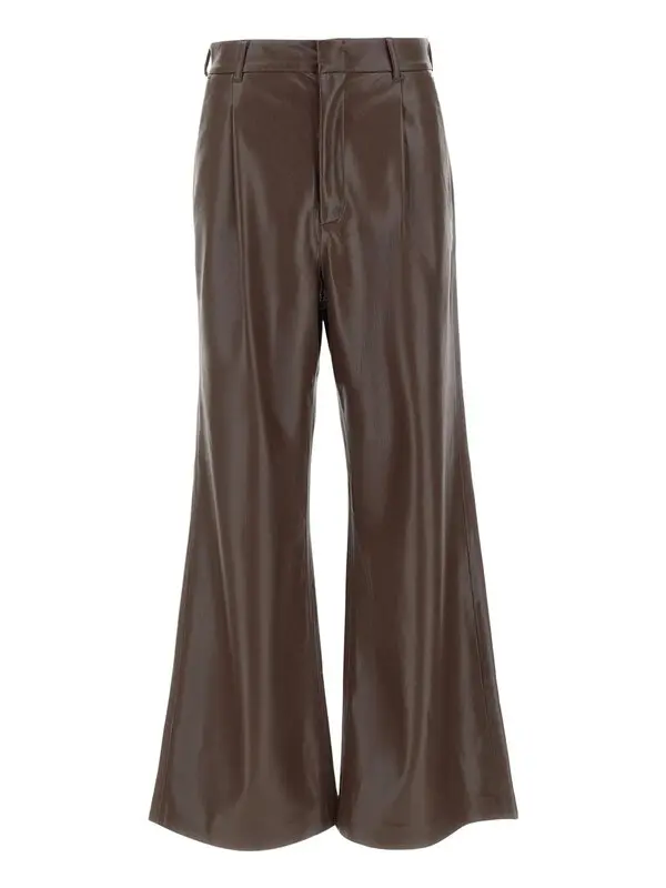 Andamane High-waisted Wide-leg Trousers - Brown