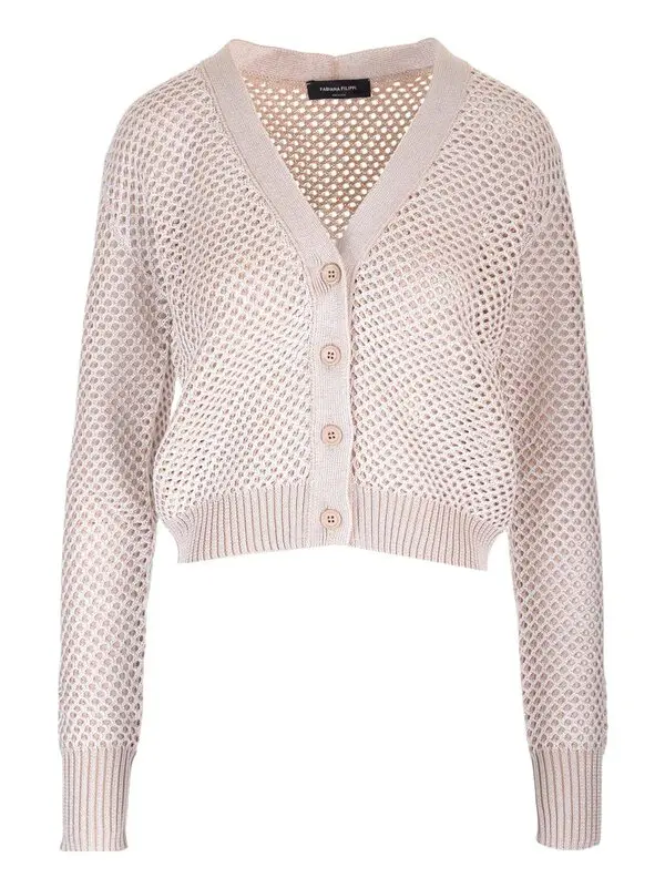 Fabiana Filippi V-neck Knitted Cardigan - Pink