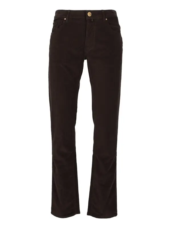 Jacob Cohen Logo Patch Straight-leg Pants - Black