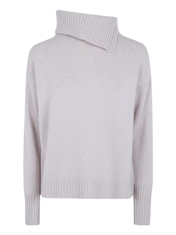 ANNECLAIRE Ribbed Turtleneck Sweater - White