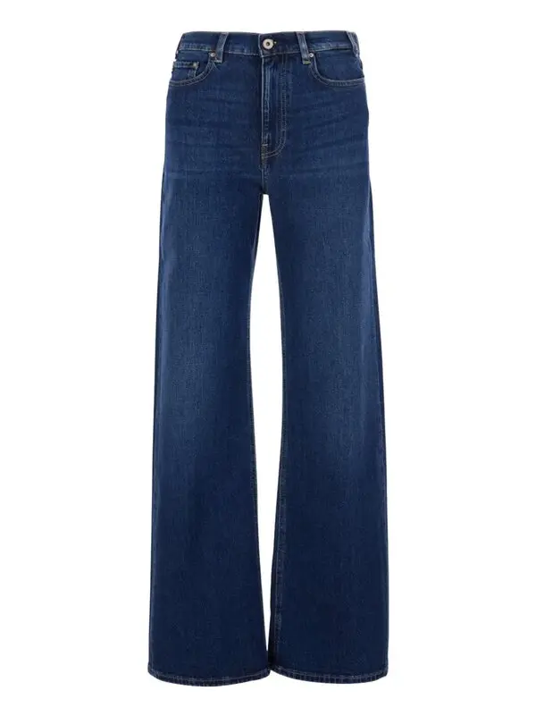 Ag High Waist Wide-leg Jeans - Blu