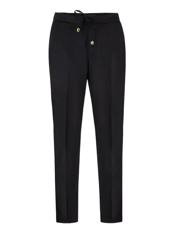 Fabiana Filippi Drawstring Straight Leg Trousers - Black