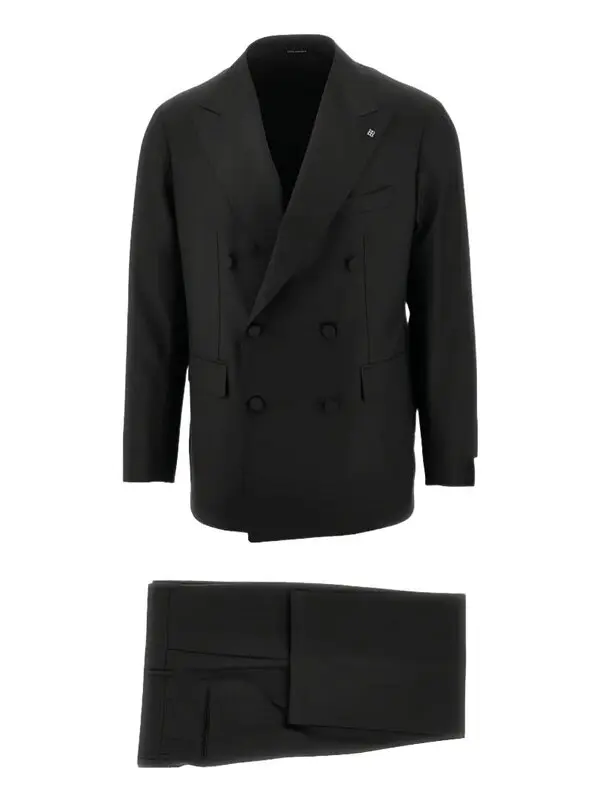 Tagliatore Wool Double-breasted Suit - Black