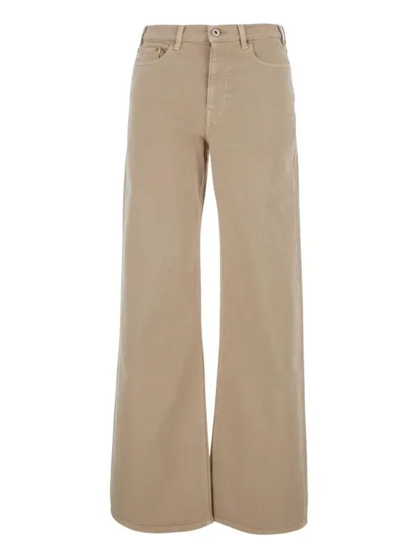 Ag High-waist Baggy Jeans - Beige