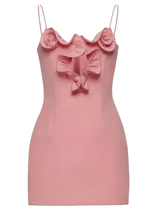 Magda Butrym Cotton Flower-detail Mini Dress - Pink