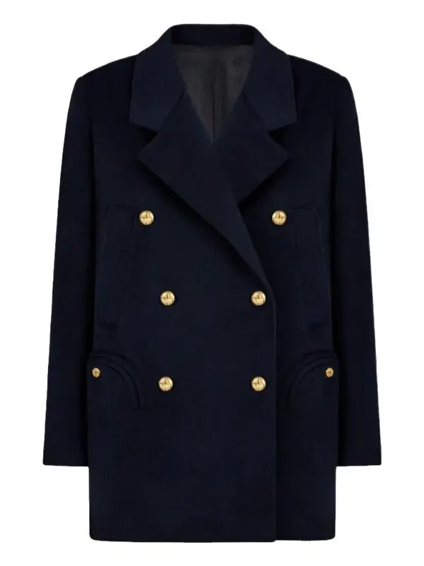 BLAZÉ MILANO Double-breasted Peacoat - Navy Blue