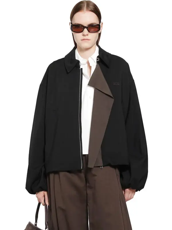 Loewe Viscose Wool Harrington Jacket - Black