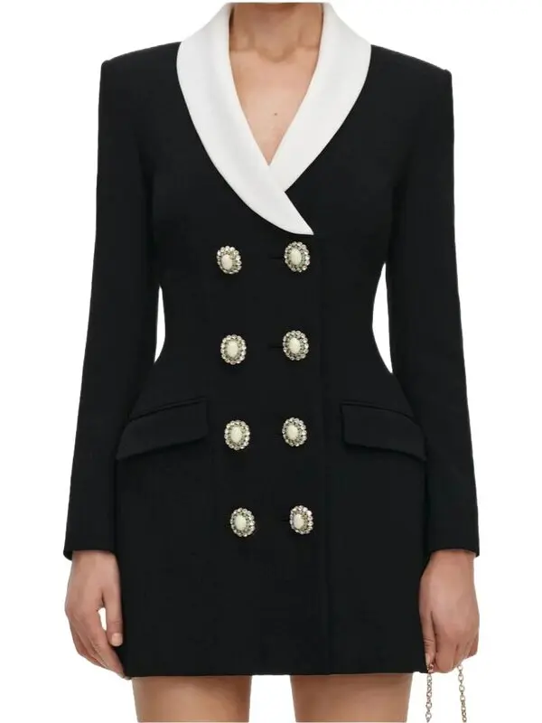 SELF-PORTRAIT Tailored Blazer Mini Dress - Black