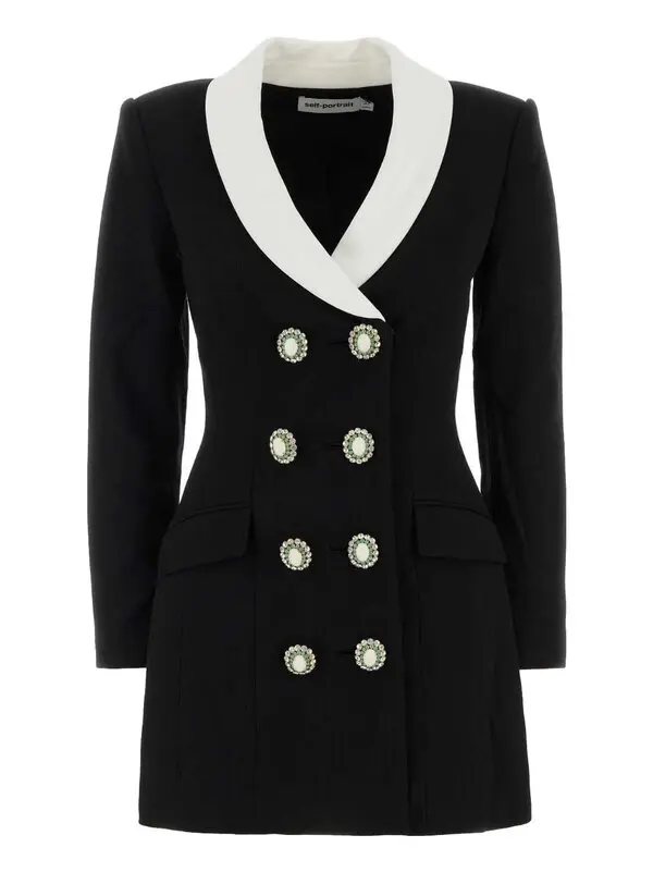 SELF-PORTRAIT Tailored Blazer Mini Dress - Black