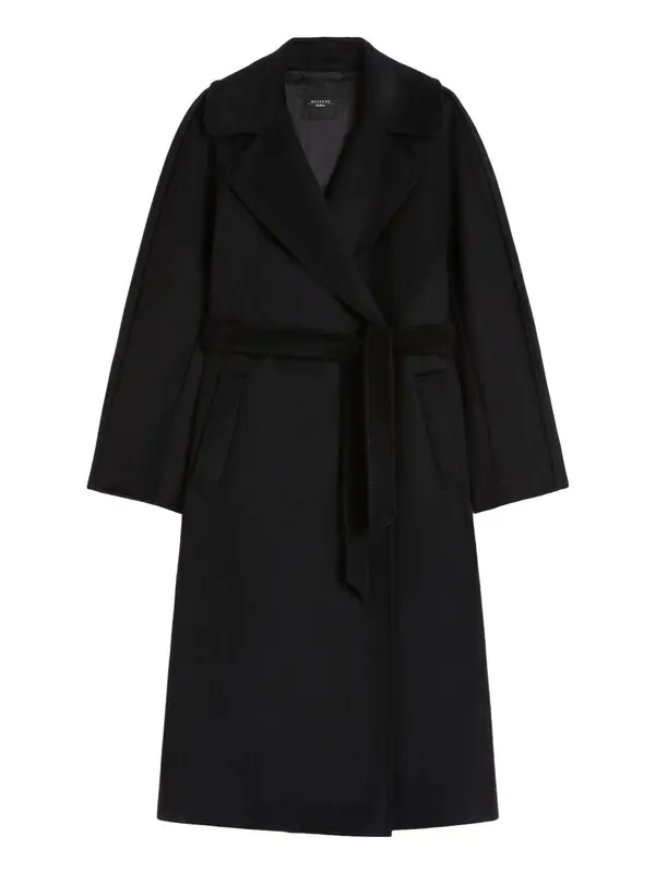 Max Mara Collared Long-sleeved Coat - Black