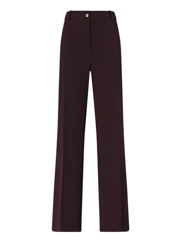 Pinko Pressed Crease Wide-leg Trousers - Bordeaux