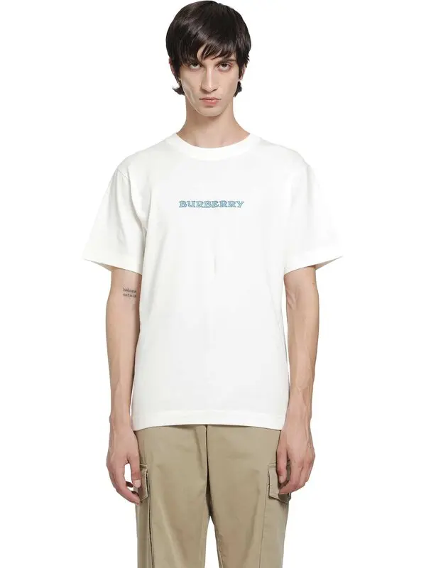 Burberry Heritage Logo Cotton T-shirt - White