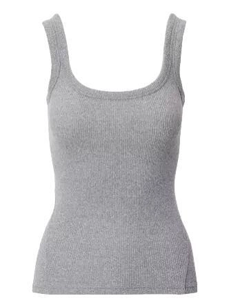 Rag & Bone The Essential Ribbed U-neck Tank - Heather Ash