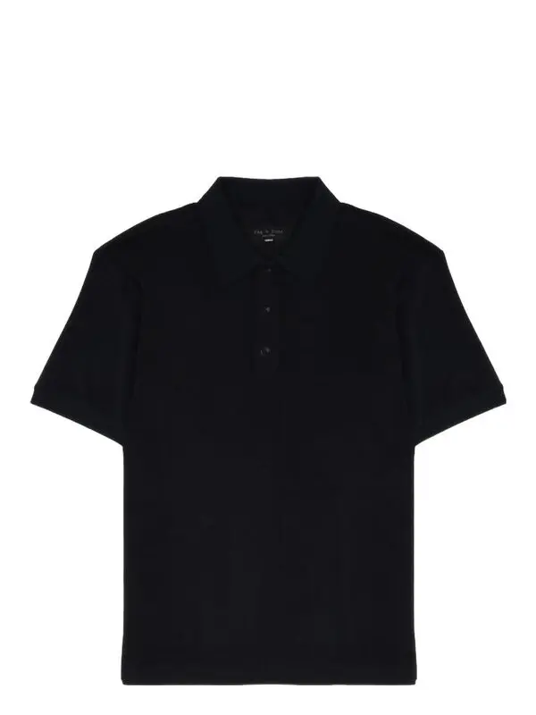 Rag & Bone Short-sleeved Polo Shirt - Black