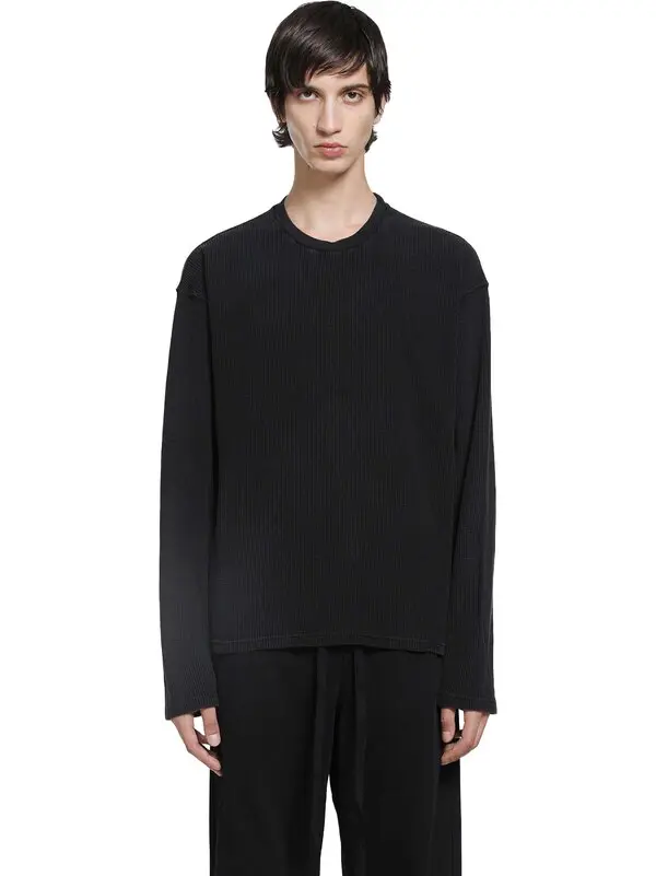ANN DEMEULEMEESTER Emil The Velvet Evening Long Sleeve T-shirt - Black