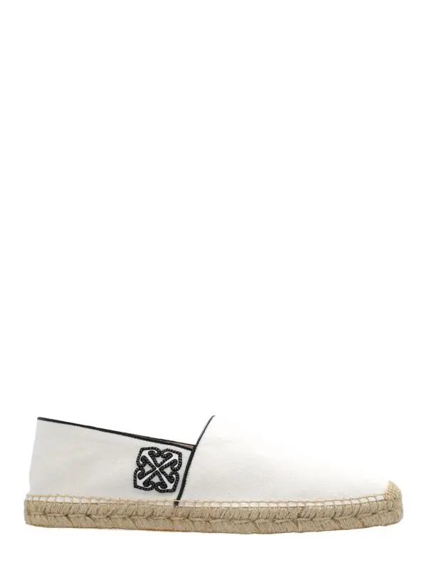 Off-White Anglette Arrow-embroidered Slip-on Espadrilles - White