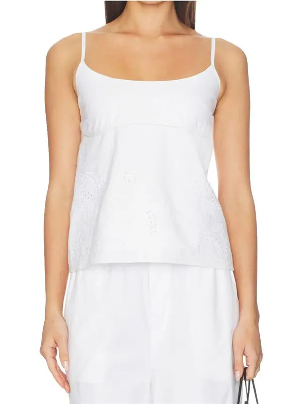 Rag & Bone Embroidered Camisole - White