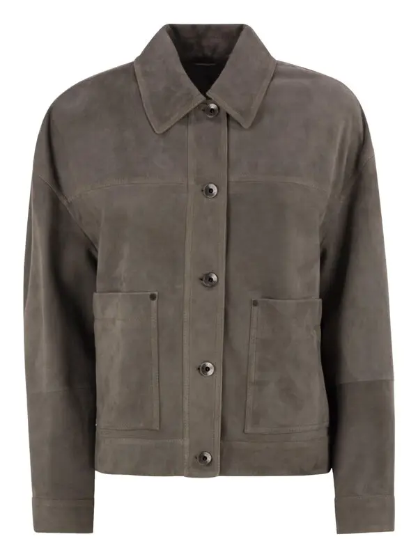Brunello Cucinelli Leather Shirt Jacket - No