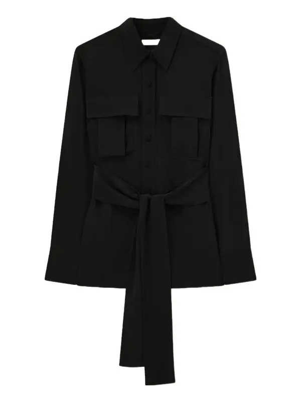 JOSEPH Yas Crepe De Soie Silk Shirt - Black