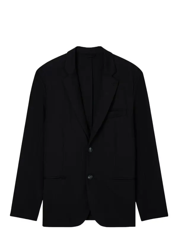 Emporio Armani Single-breasted Nylon Jacket - Black