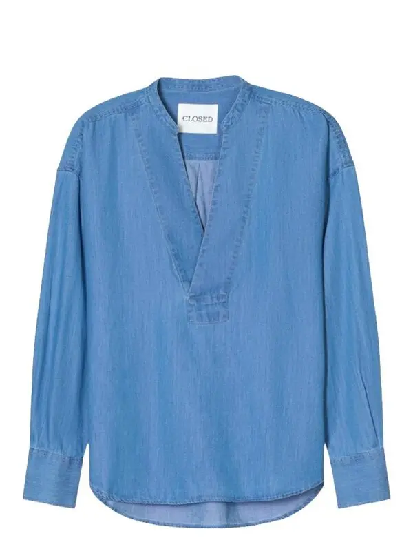 Closed Long Sleeve Shirt - Blue