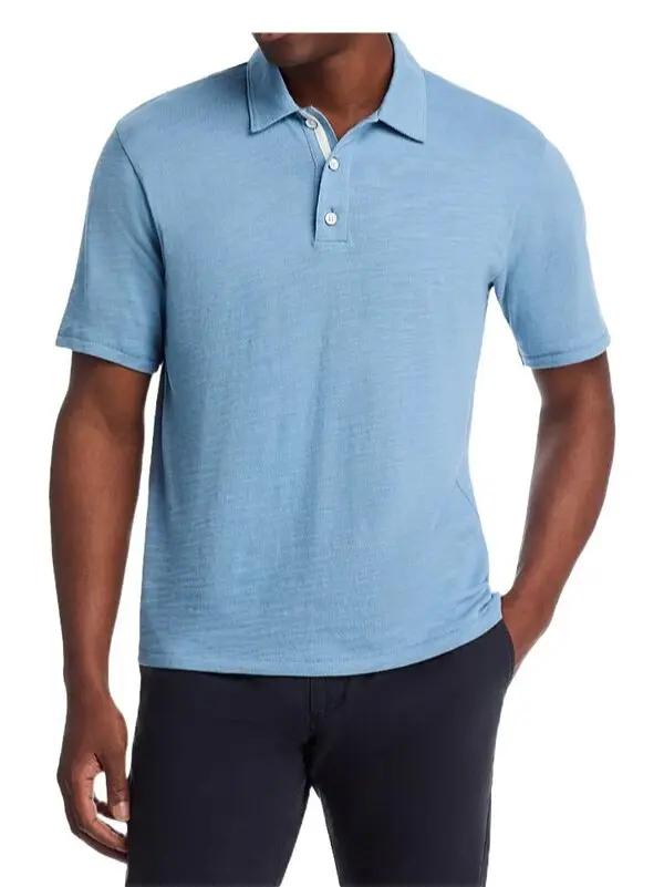 Rag & Bone Short-sleeved Polo Shirt - Fog Blue