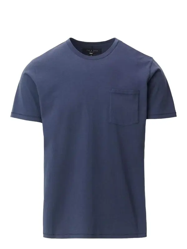 Rag & Bone Rag Bone Garment-dyed Pocket T-shirt - Blue