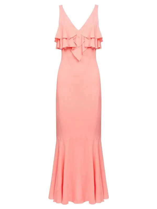 TWINSET Ruffle-trim Maxi Dress - Pink
