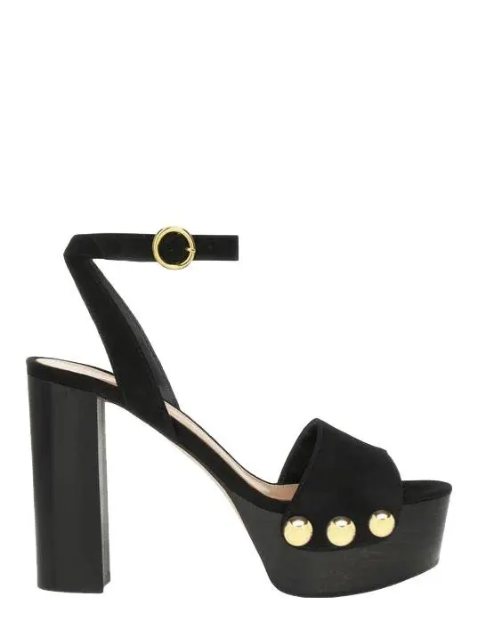 GIANVITO ROSSI Ardea Studded Platform Sandals - Black
