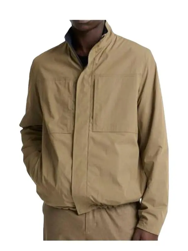 Vince High-neck Zip-up Reversible Casual Jacket - Green