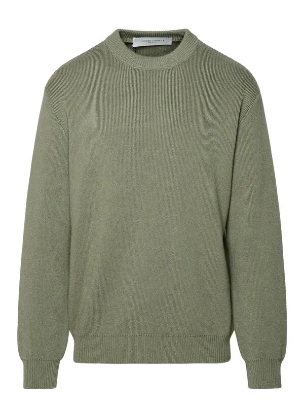 GOLDEN GOOSE Logo Detailed Knitted Jumper - Green