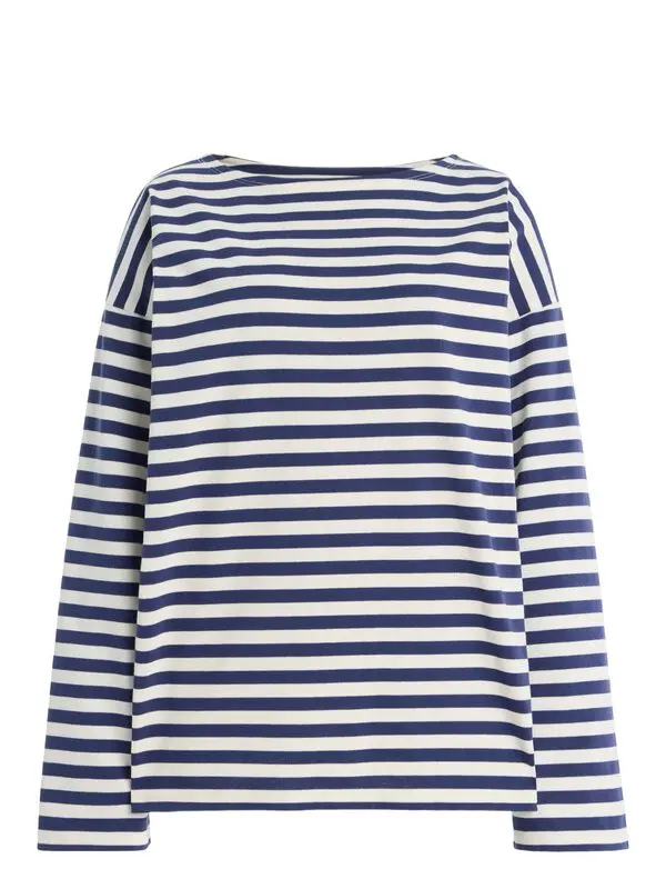 Posse Striped Long Sleeve T-shirt - White