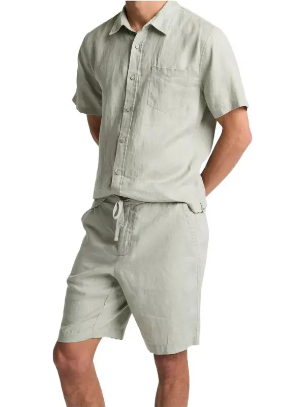 Vince Elastic Drawstring Waist Shorts - Apply Brown