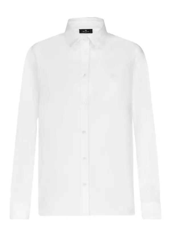Etro Pegaso Embroidered Straight Hem Shirt - White