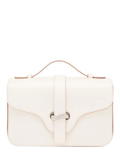 Emporio Armani Smooth Leather Top Handle Bag - White