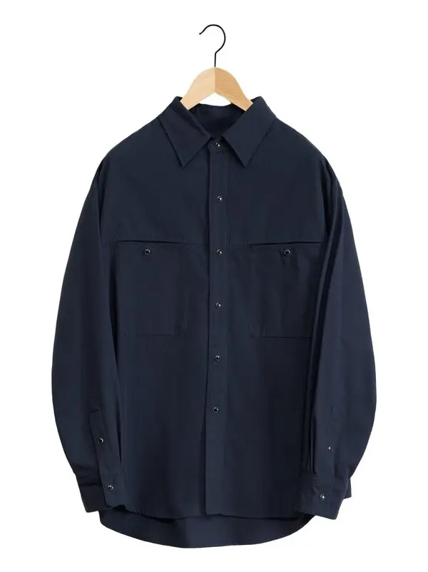 LEMAIRE Twill Button-up Shirt - Blue