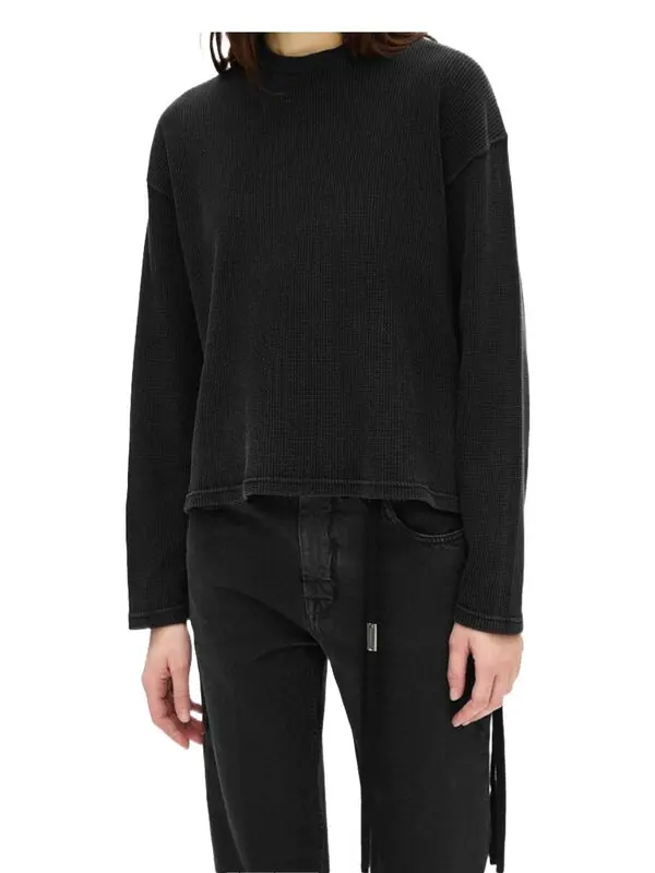 ANN DEMEULEMEESTER Graphic Print Long Sleeve T-shirt - Faded Black