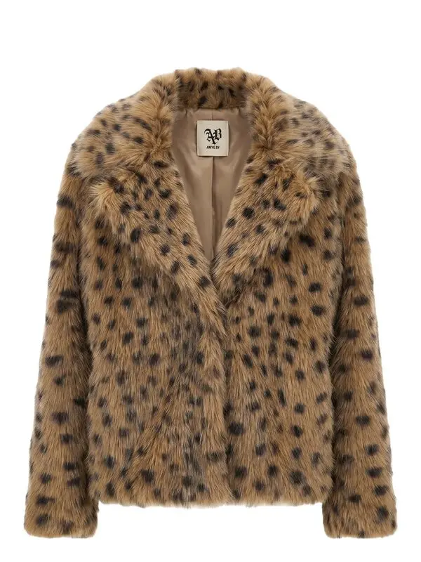 ANIYE BY Leopard-print Faux Fur Jacket - Green