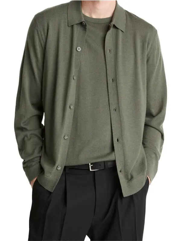 Vince Wool And Cashmere Blend Sweater - Green