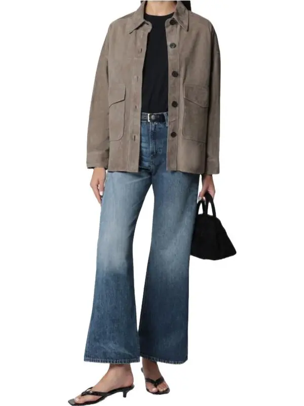 ARMA Kaylee Suede Shirt Jacket - Taupe