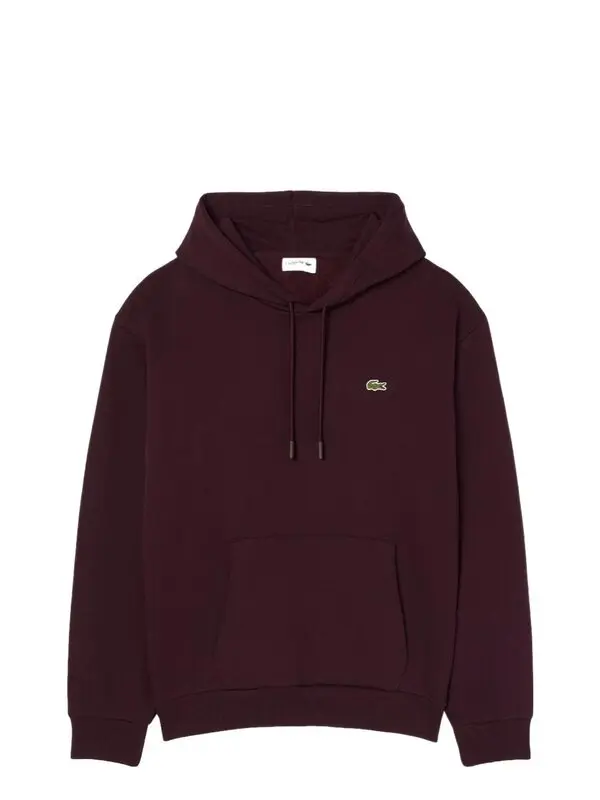 Lacoste Logo Embroidered Hoodie - Chestnut Brown