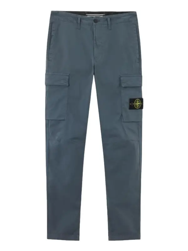 Stone Island Regular Tapered Fit Cargo Trousers - Slate Blue