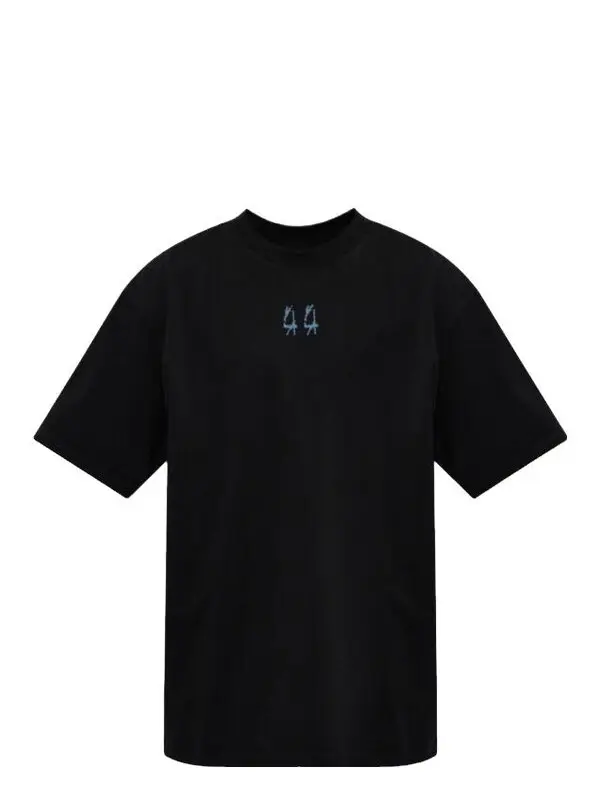 44 LABEL GROUP Embroidered Logo T-shirt - Black