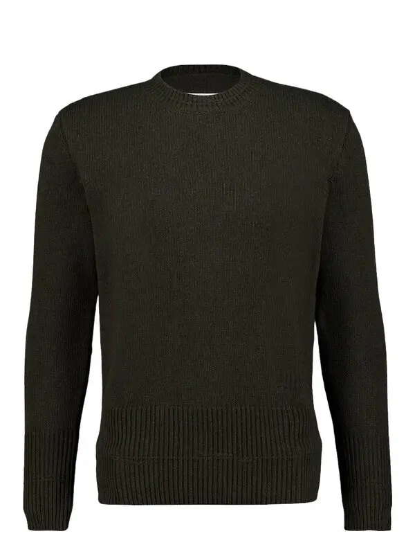 MAISON MARGIELA Wool Crew-neck Sweater - Khaki