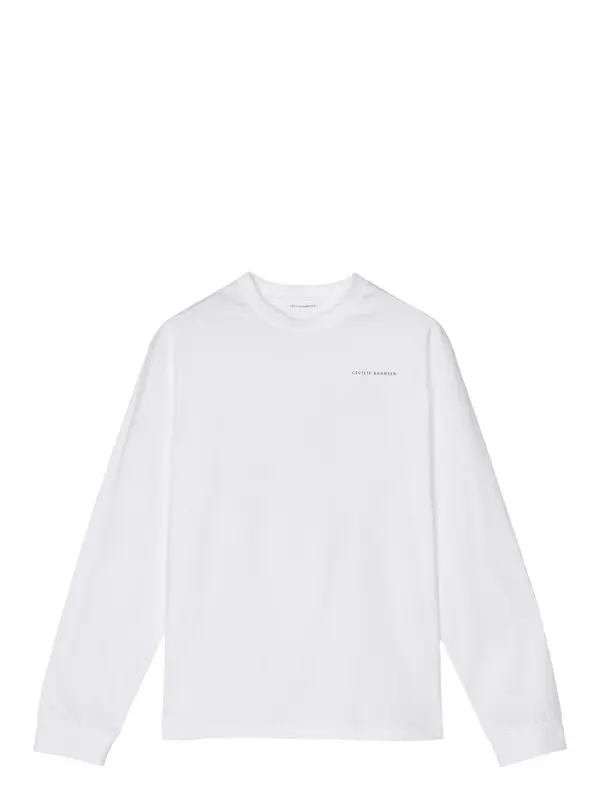 Cecilie Bahnsen Long Sleeve T-shirt With Back Bow Detail - White