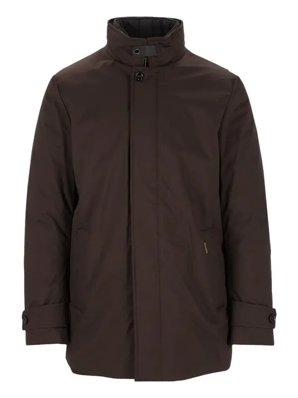MOORER Long Sleeve High Neck Jacket - Black